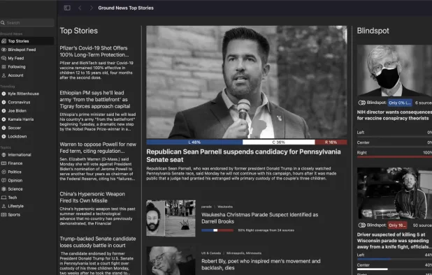 Ground News: A news comparison app showing % of who covers what, from ...