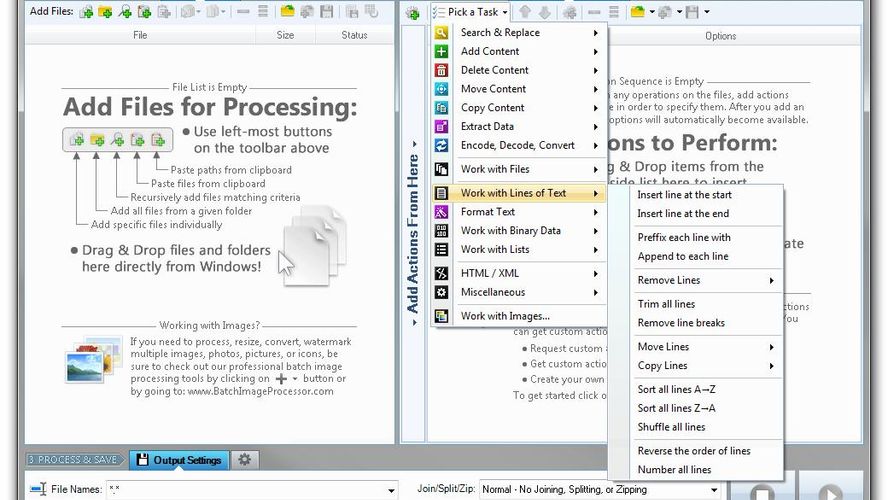 Batch Text File Editor: Batch-Notepad that can replace, insert, delete ...