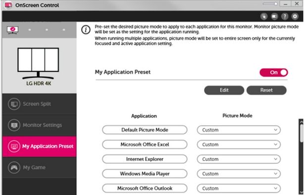 LG OnScreen Control: OnScreen Control is an application used to manage ...