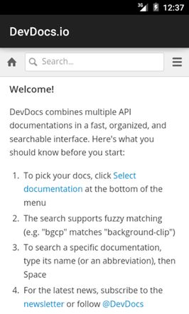 DevDocs: Combines multiple developer documentations in a clean and organized web UI with ...