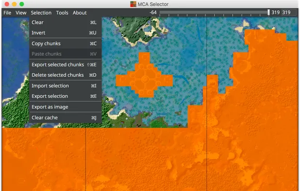 MCA Selector: A tool to select chunks from Minecraft worlds for ...
