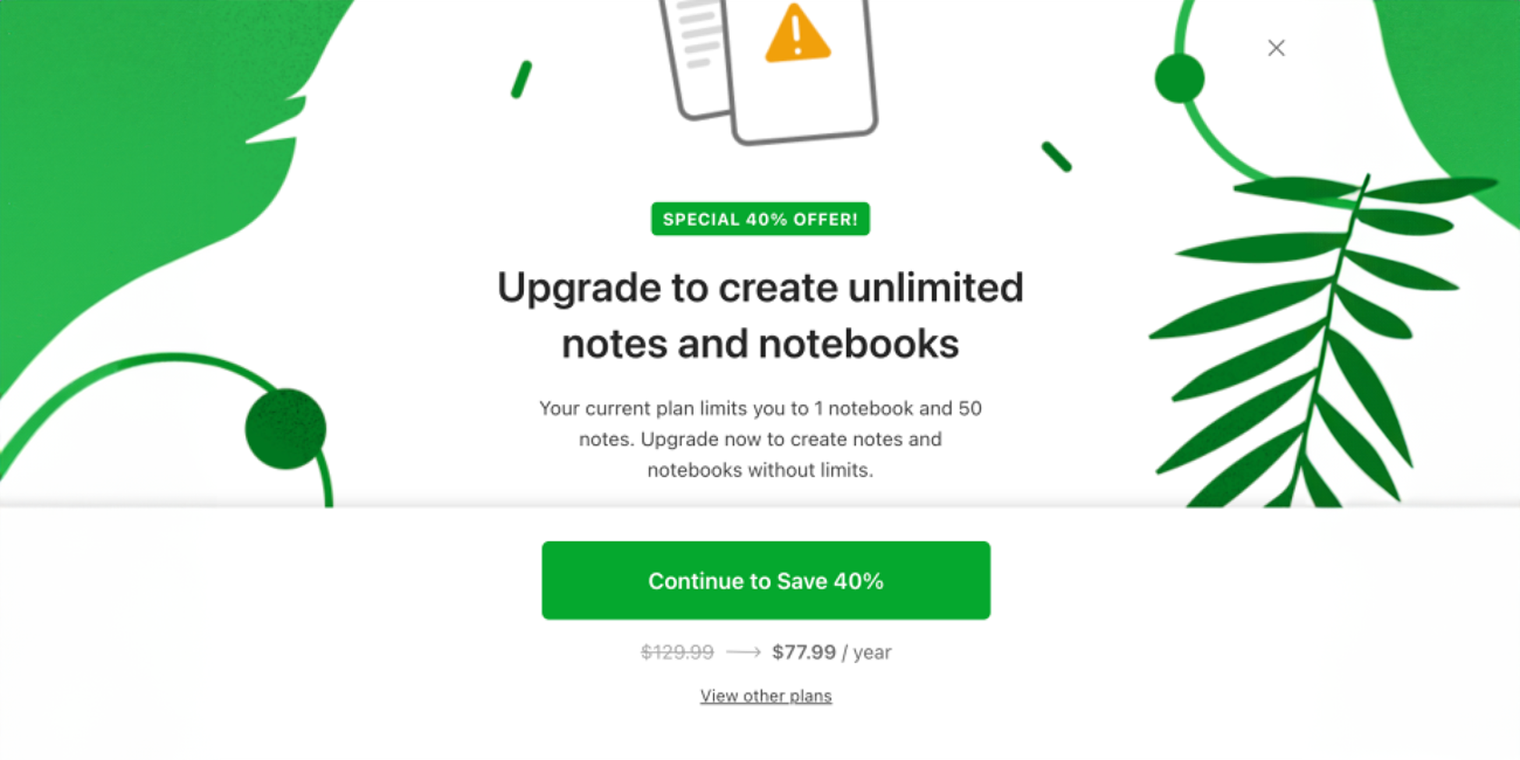 Evernote tests limited free plan with 50-note cap | AlternativeTo