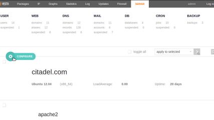 Vesta Control Panel: – What I love about Vesta is that it's fast and ...