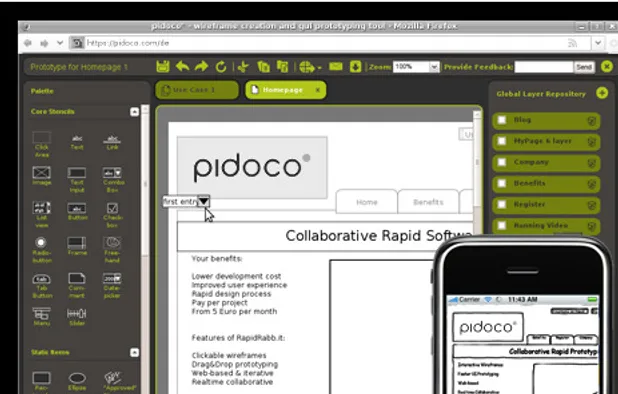Pidoco: Quickly create, share and simulate professional interactive wireframes | AlternativeTo