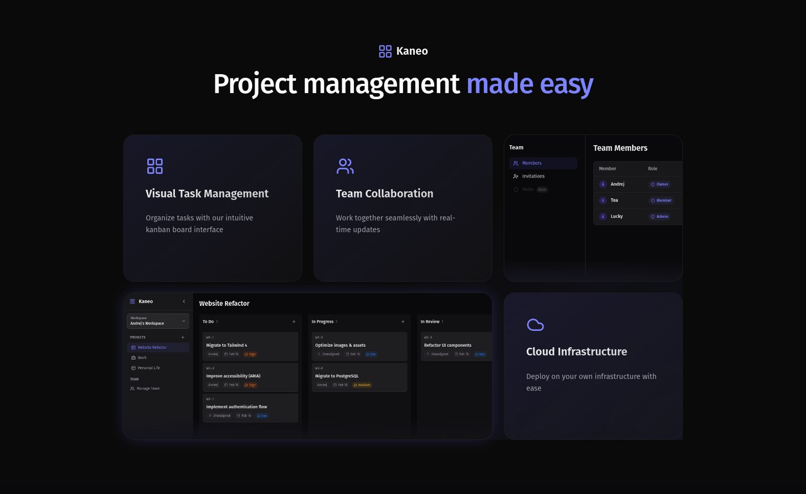 Kaneo: Making project management simple and efficient for teams worldwide | AlternativeTo