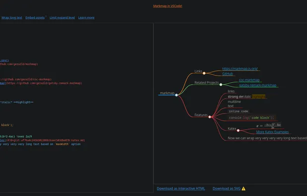 Markmap: Visualize your Markdown as mindmaps with Markmap | AlternativeTo