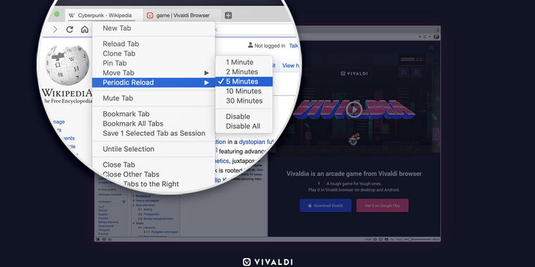 Vivaldi V3 4 Adds Configurable Context Menus And Arcade Game Alternativeto