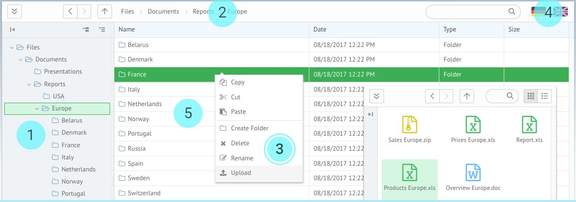 Webix File Manager: Facilitates viewing files and folders. | AlternativeTo