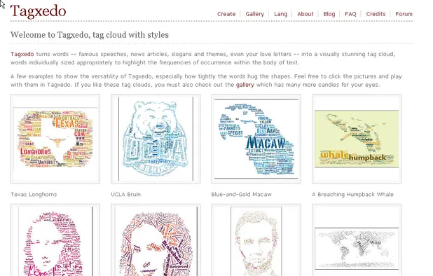 Tagxedo: Create beautifully styled tag clouds from websites, twitter ...