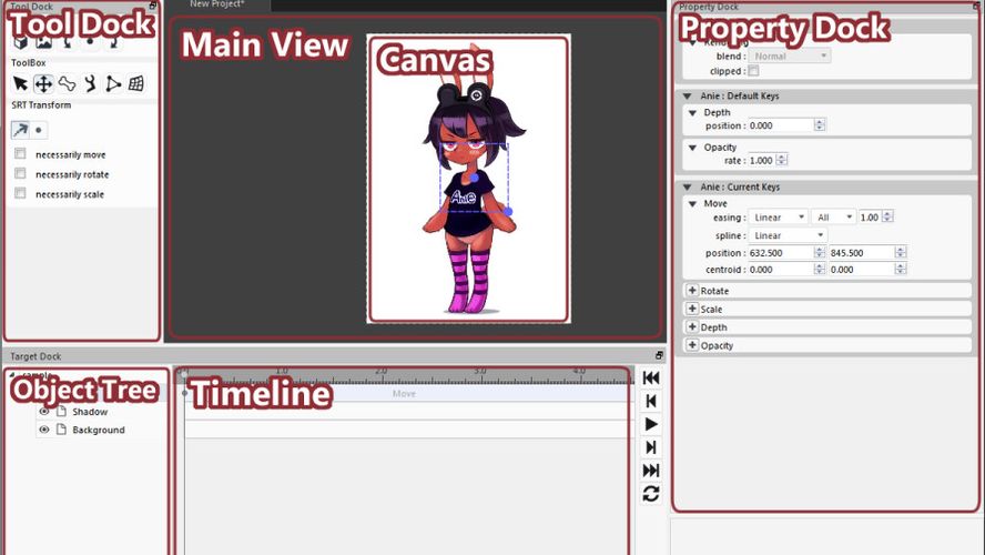 AnimeEffects: 2D keyframe animation tool based on deformation of ...