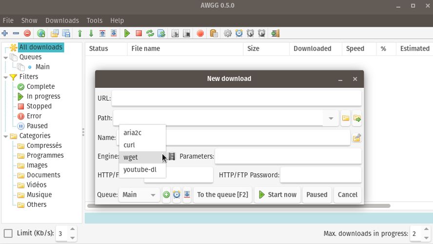 AWGG: Or Advanced Wget GUI is a download or frontend manager of the most popular | AlternativeTo