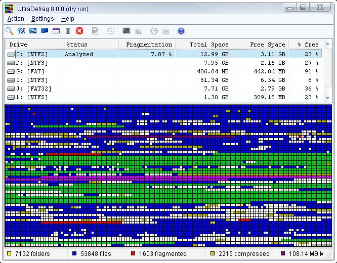 UltraDefrag: Disk defragmenter for Windows. It can quickly defragment everything including ...