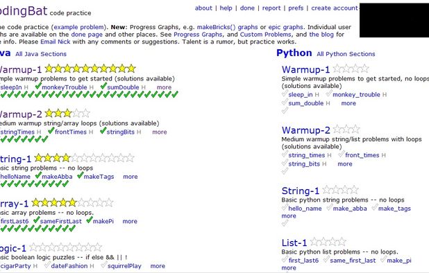 Codingbat: The online programming practice in java and | AlternativeTo