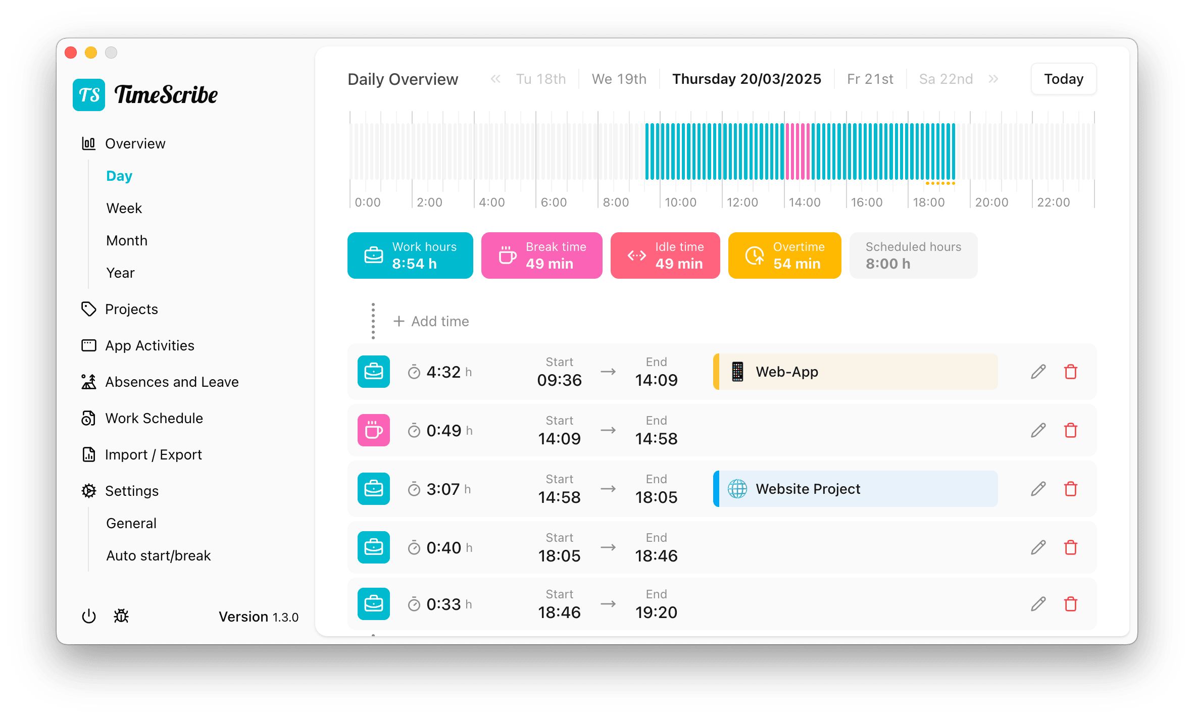 TimeScribe: A modern and flexible time clock app for accurately tracking and managing ...