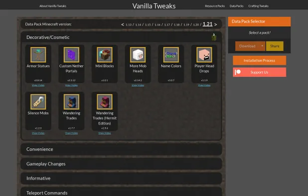 Vanilla Tweaks: We tweak parts of vanilla Minecraft that we believe can ...