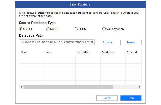 Stellar Converter for Database: An efficient database inter-conversion tool for MS SQL, MySQL ...