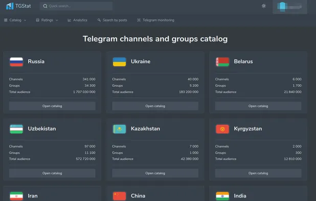 TGstat: Search for posts in Telegram channels and groups | AlternativeTo
