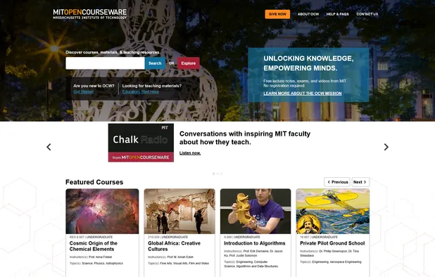 MIT OpenCourseWare: Since 2001, MIT OpenCourseWare has been creating ...