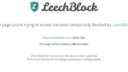LeechBlock: Extension for Firefox and Chrome that allows users to block ...