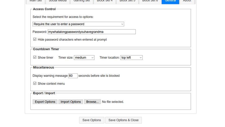 LeechBlock: Extension for Firefox and Chrome that allows users to block ...