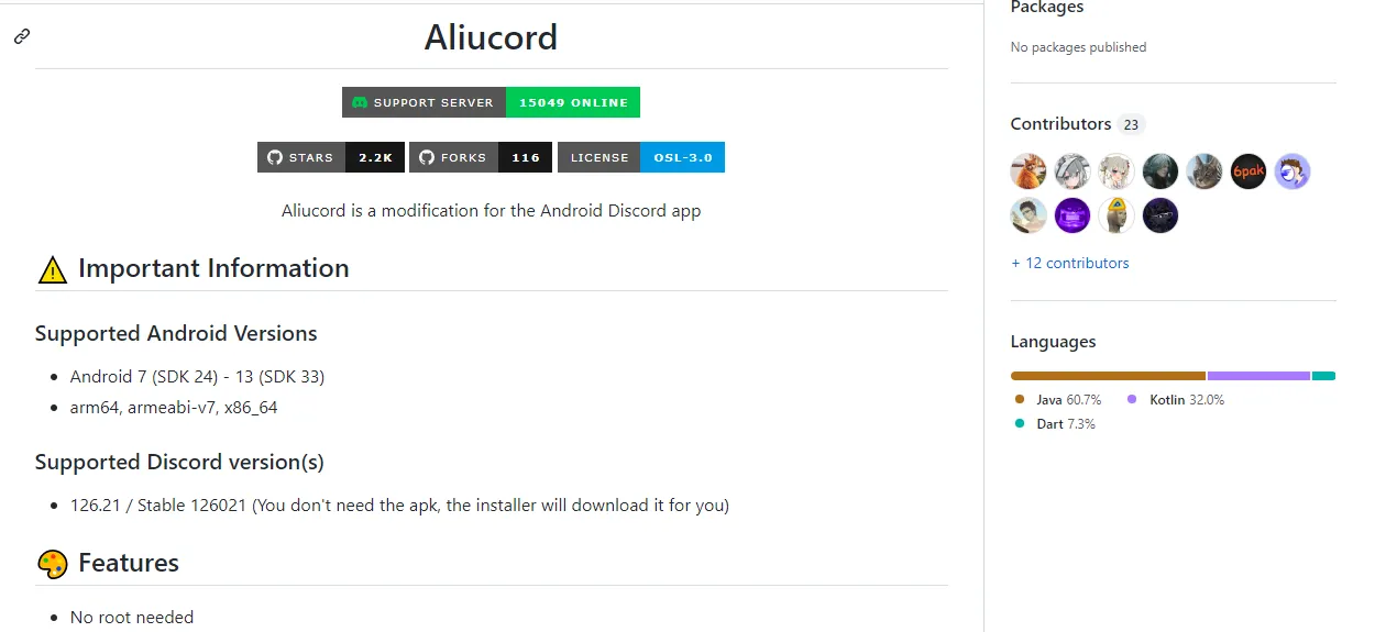 Aliucord: Discord Android mod with plugins and no root | AlternativeTo