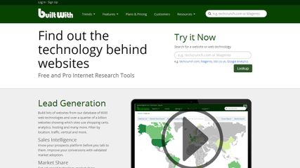 BuiltWith: Web technology information profiler tool | AlternativeTo