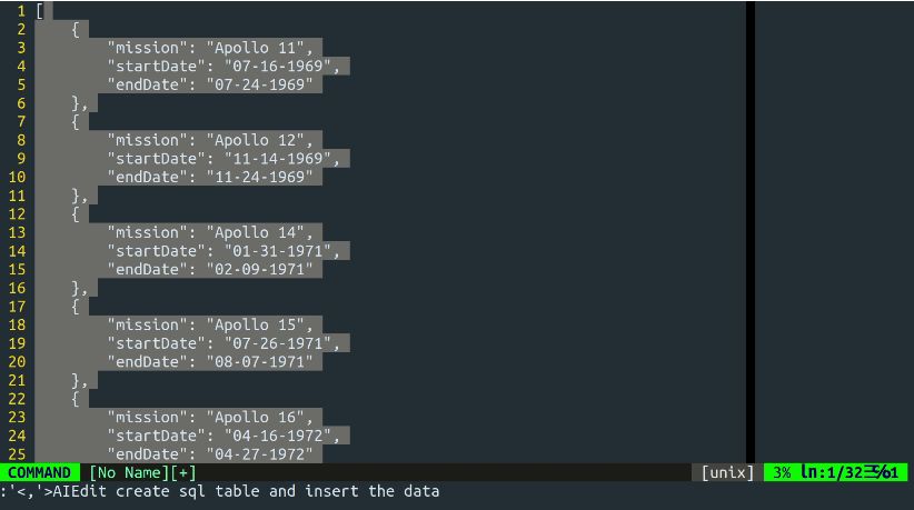 vim-ai: Complete text, generate code and chat with GPT in Vim/Neovim using OpenAI | AlternativeTo