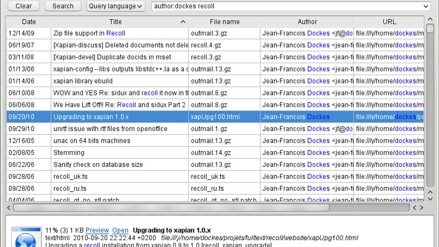 Recoll: This package is a personal full text search | AlternativeTo