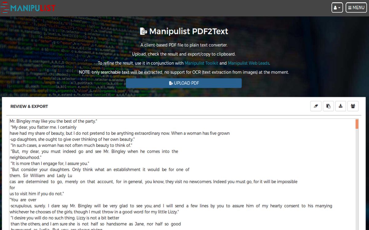Manipulist PDF2Text Alternatives and Similar Sites / Apps | AlternativeTo