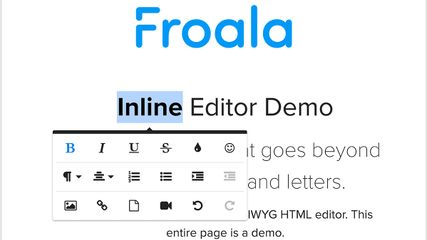 Froala Editor: A beautiful WYSIWYG HTML text editor | AlternativeTo
