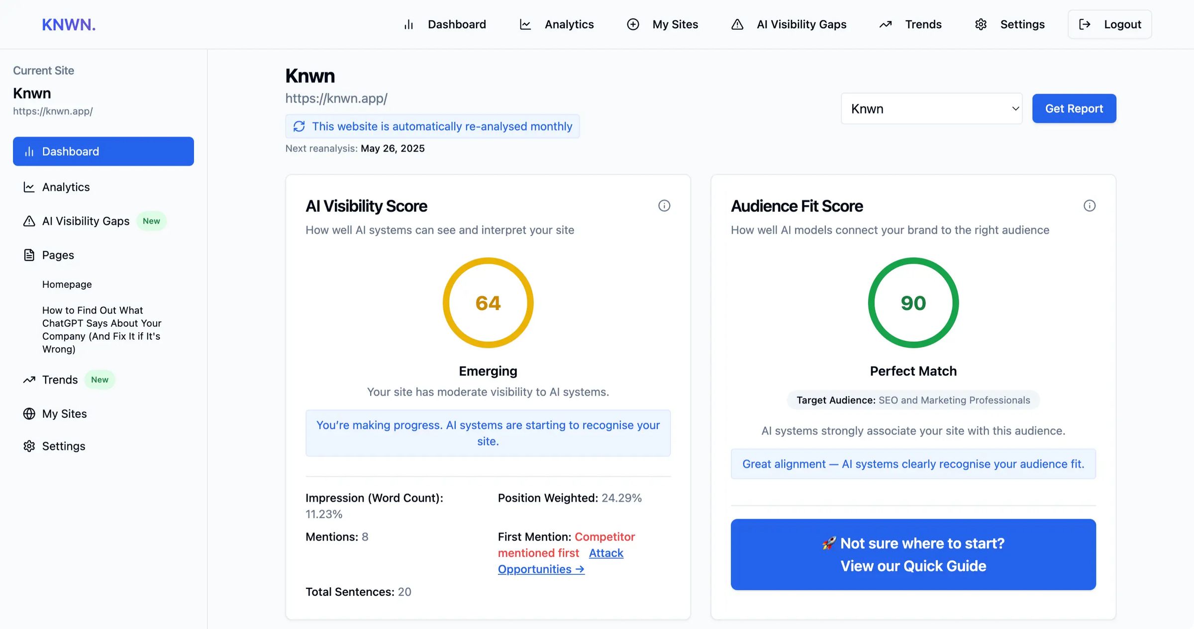KNWN.app: KNWN helps brands see how visible they are to AI like ChatGPT ...