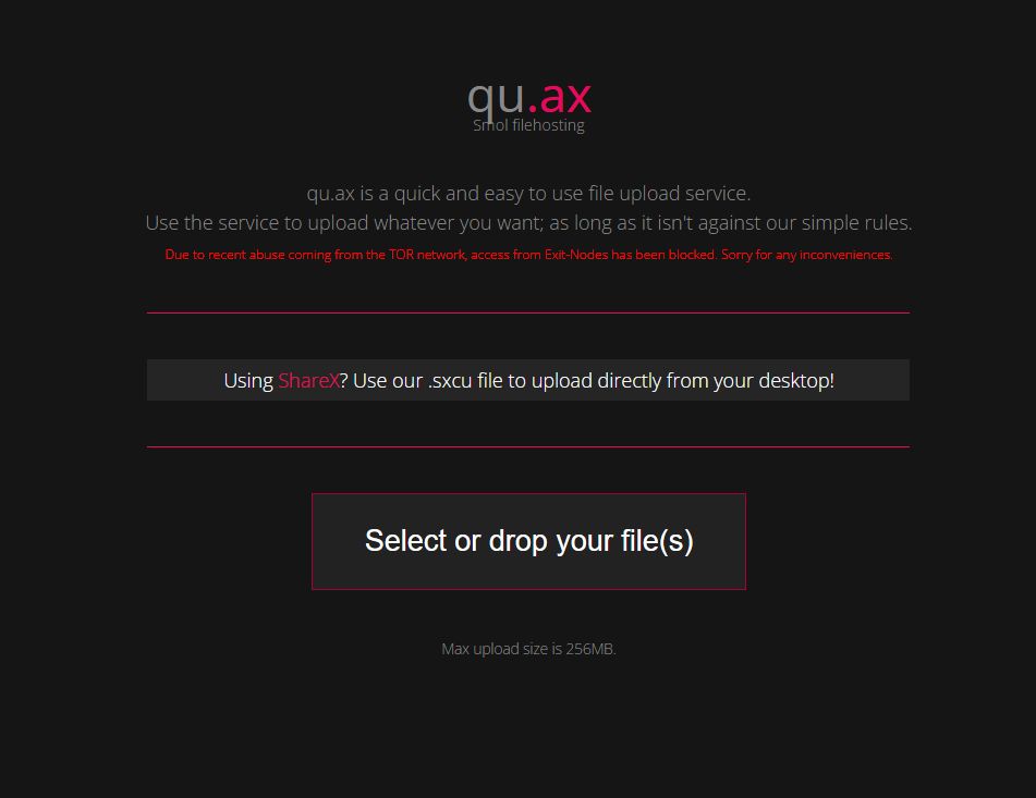 Qu.ax: Small, easy and quick filesharing! | AlternativeTo