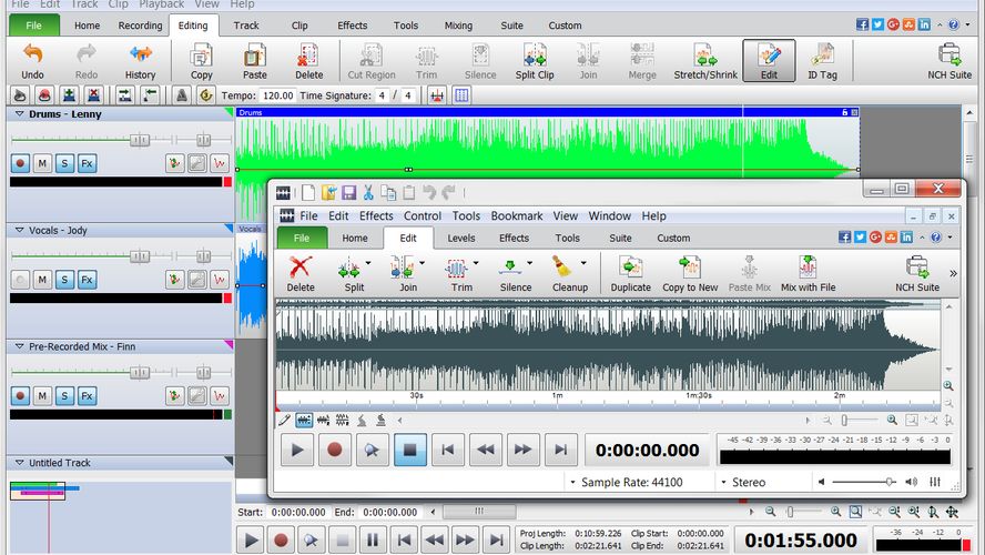 MixPad: Is free music Music Mixer and Recording software designed for ...