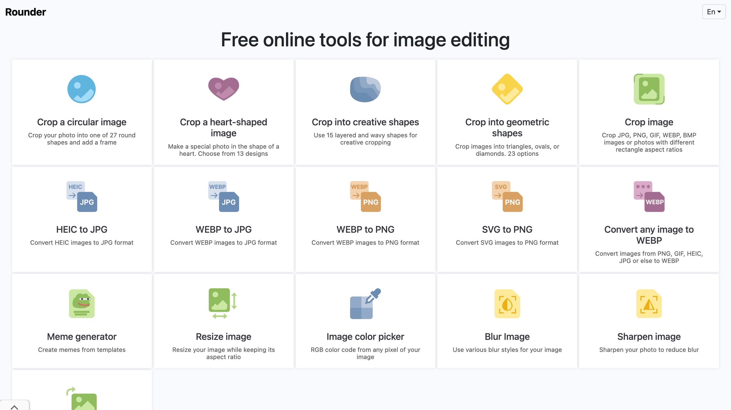 Rounder: Pics is a free online photo editor that allows users to easily ...