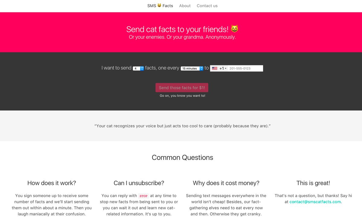 SMS Cat Facts Alternatives and Similar Sites / Apps | AlternativeTo