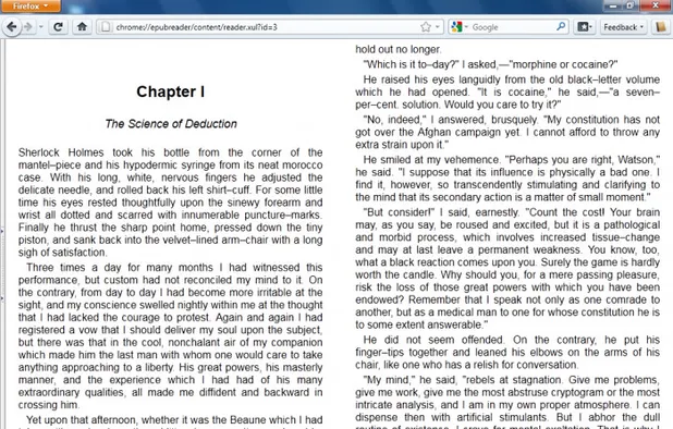 EPUBReader: Firefox add-on which lets you read ePub files inside your ...