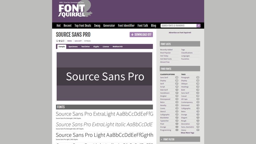 Font Squirrel: Scours the internet for high quality, legitimately free ...