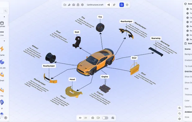 iCraft Editor: 3D diagram designer that can help you draw network ...