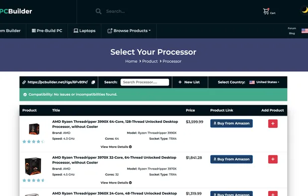 PC Builder: Tool designed to simulate the PC building process ...