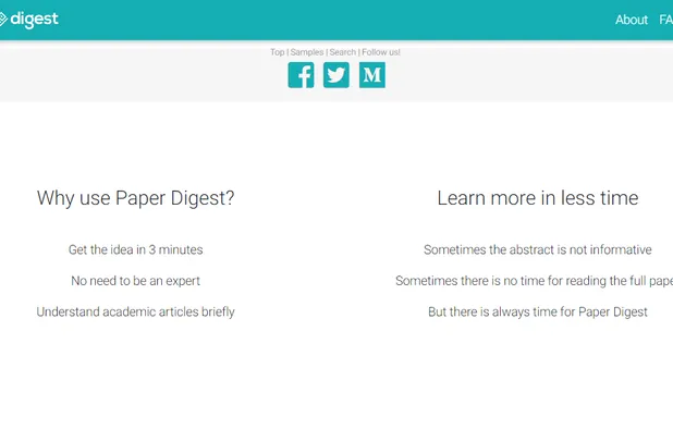 paper-digest: Reduce reading time to 3 minutes!. | AlternativeTo