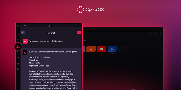 Opera introduces Aria, its AI assistant, to its gaming-focused web browser Opera GX | AlternativeTo