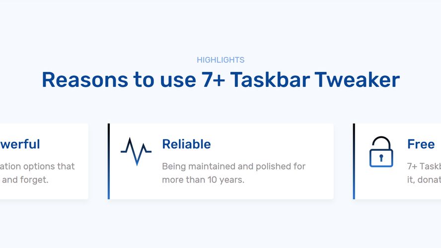7+ Taskbar Tweaker: Customize the Windows taskbar with dozens of ...