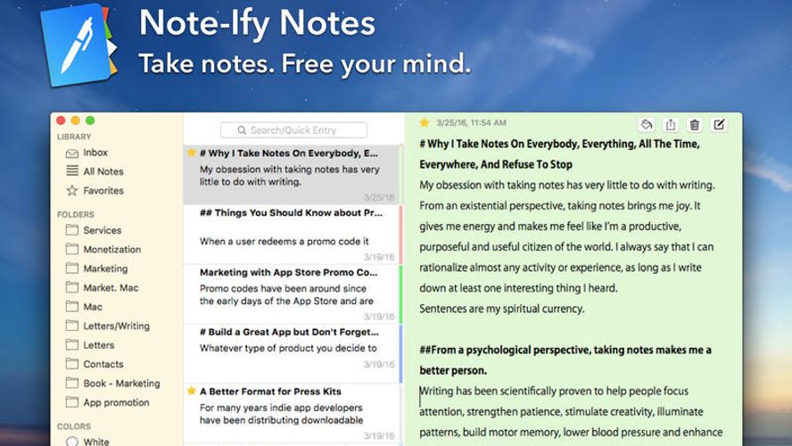 Note-Ify Notes: Simple Markdown based note-talking app. Write down ...