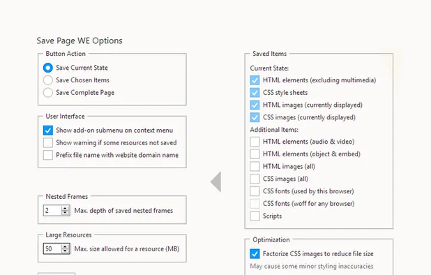 Save Page WE: Save a complete web page (or just its current state) as a ...