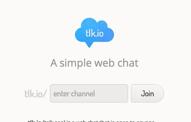 Tlk.io: This is a simple web chat | AlternativeTo