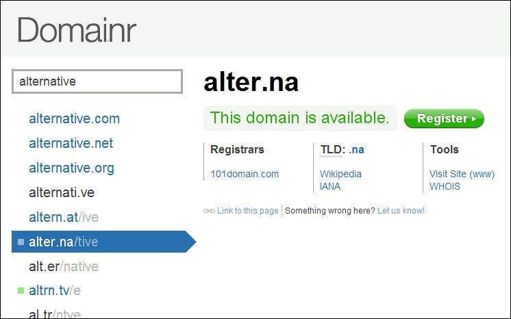 Domainr Alternatives and Similar Sites & Apps | AlternativeTo