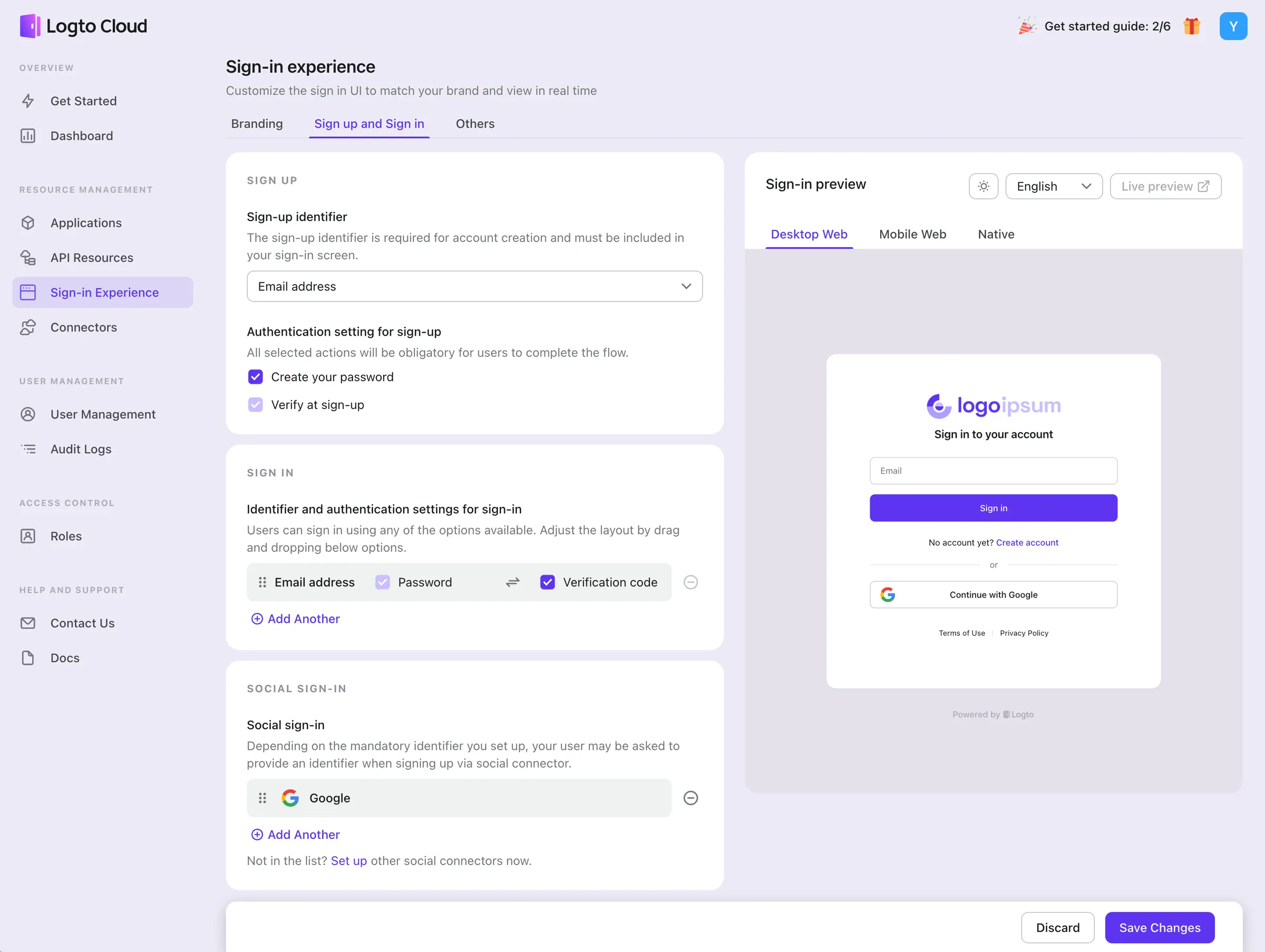 Logto: Helps you build the sign-in, auth, and user identity within ...