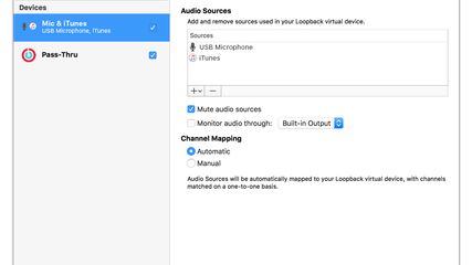 Loopback: MacOS software for taking the sound from applications and ...