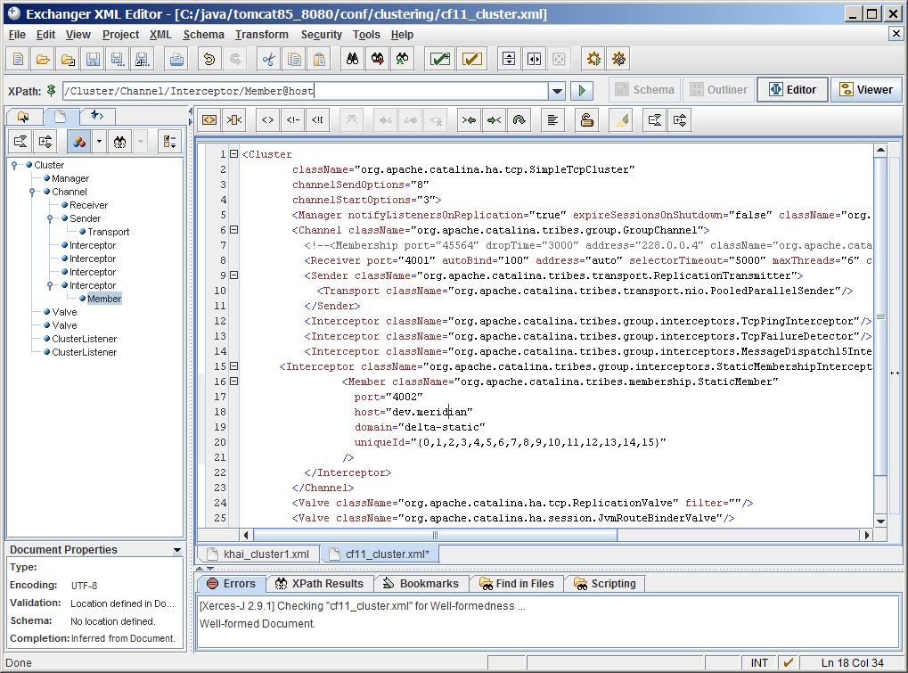 Exchanger XML editor: Advanced XML IDE/editor Unordered Differencing ...