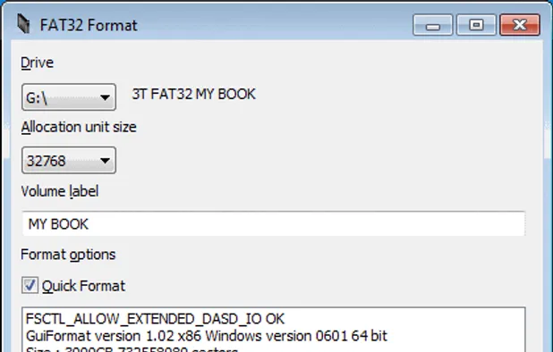 FAT32 Format: Very basic portable GUI tool that doesn’t require ...